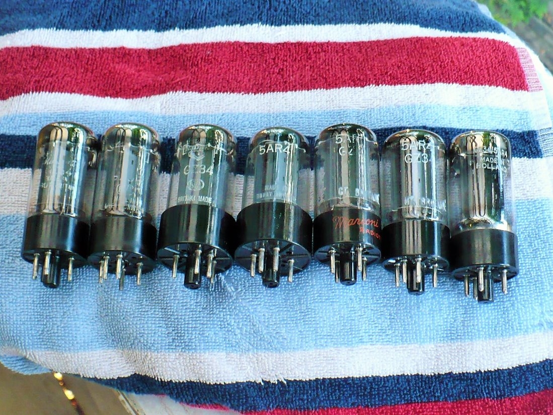 7 GZ34 Rectifier Tubes Mullard and Amperex - various prices For Sale ...