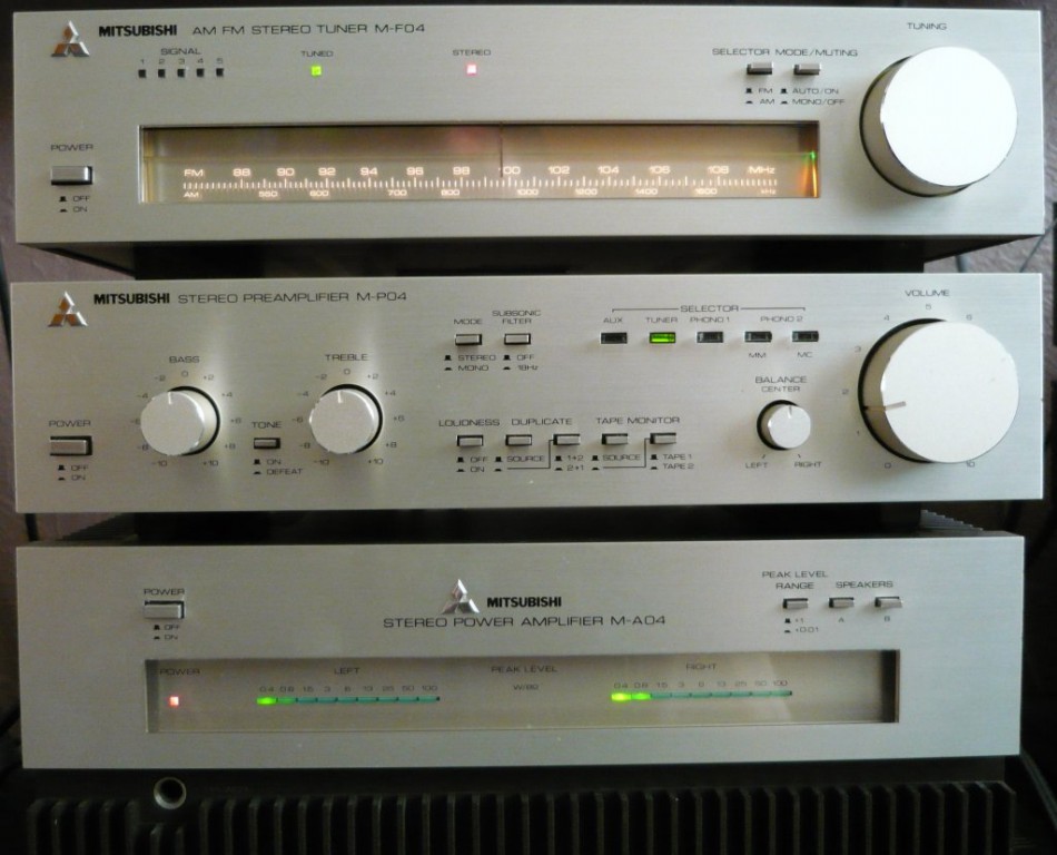 Mitsubishi M-A04 amp, M-F04 tuner, M-P04 preamp For Sale Or Trade ...