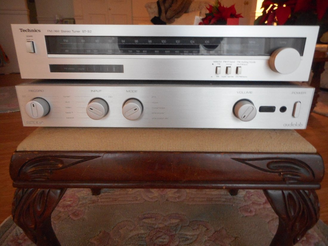 Audiolab 8200a intergrated amp and Technics ST-S2 am fm stereo tuner ...