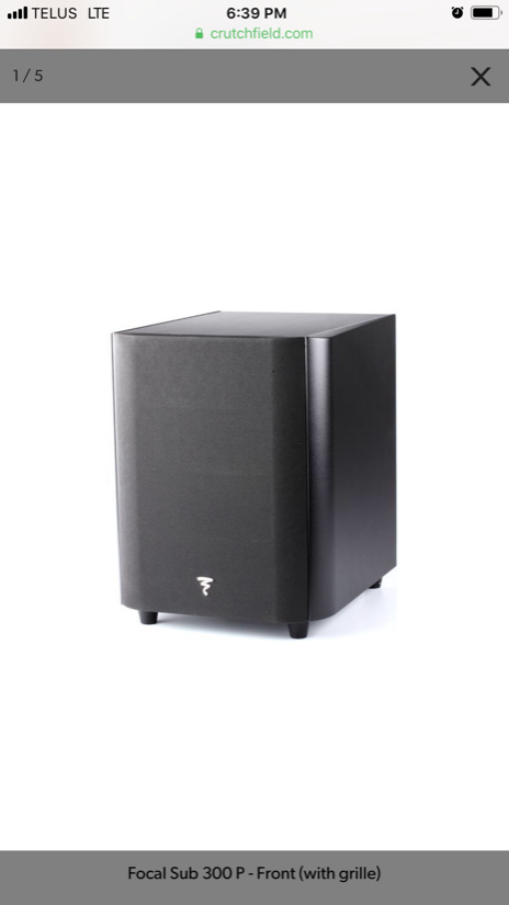 Focal 300 P Subwoofer For Sale - Canuck Audio Mart