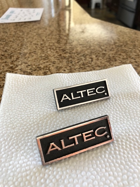 Altec original metal speaker logos For Sale - Canuck Audio Mart