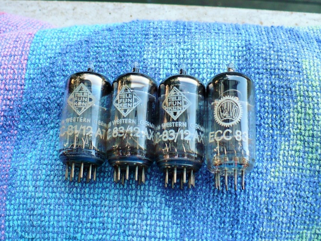 2 Telefunken ECC83 1 Telefunken ECC81 1 Valvo ECC83 Pre Amp tubes For ...