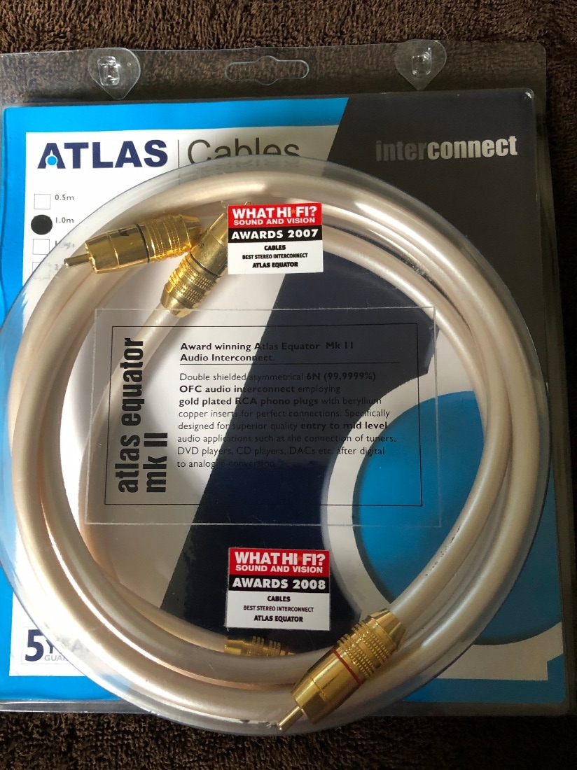 Atlas Equator Mk II RCA Cables with free shipping Canada 3 pairs at 1 ...