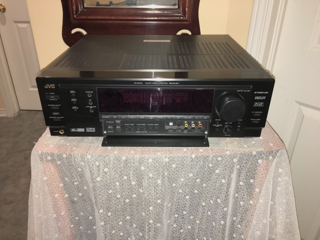 JVC 130 WPC TOTL AVR w/ Multi-Zone, RF Remote & Phono RX-8040 Dealer Ad ...