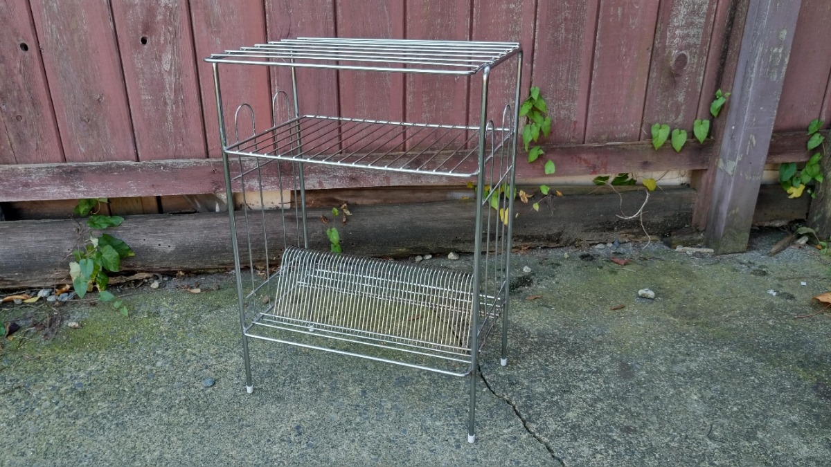 Vintage Chrome Wire Record Stand / Holder For Sale - Canuck Audio Mart