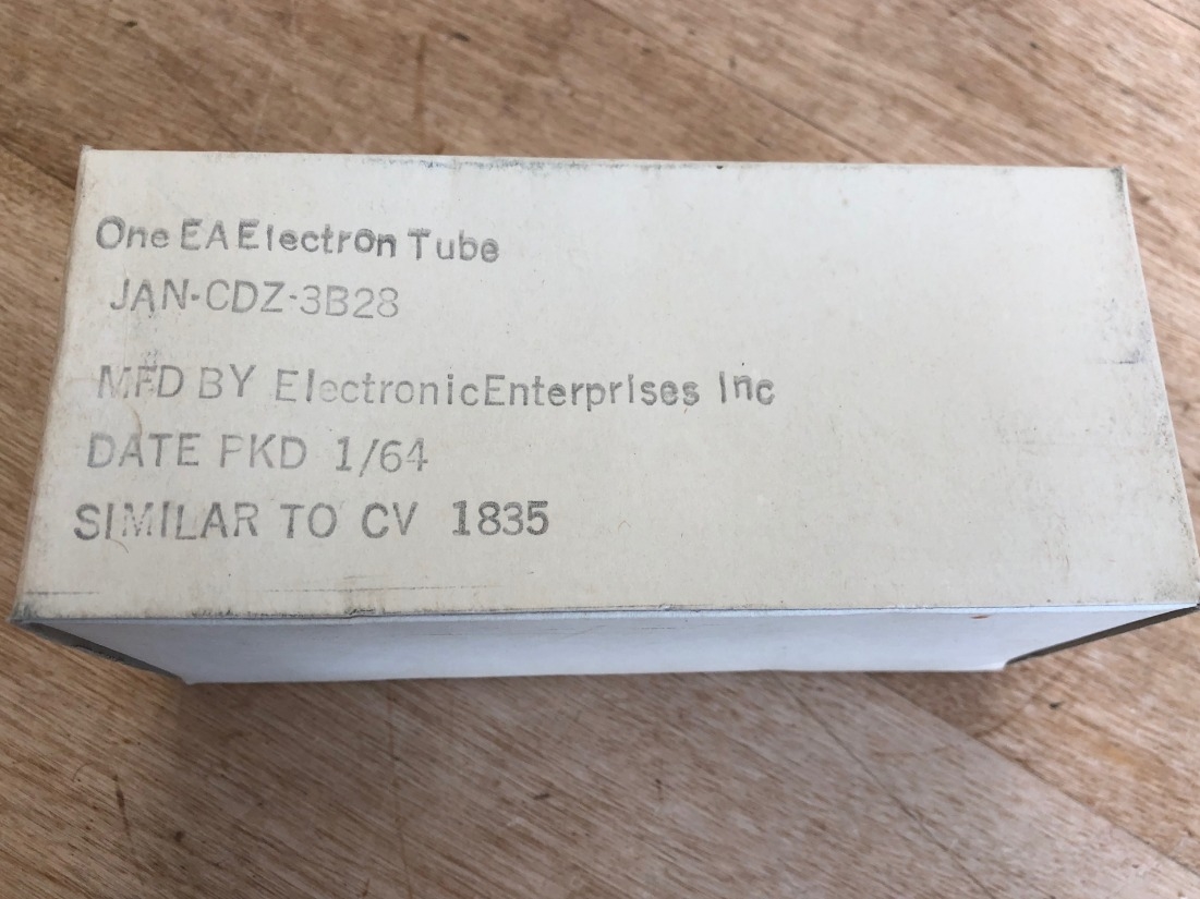 Electronic Enterprises Inc 3B28 Rectifier Tubes - New In Box - 12 ...
