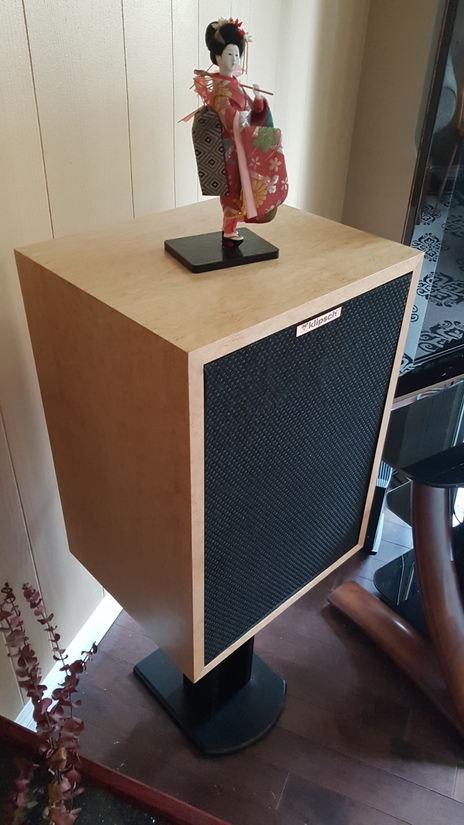 Klipsch Heresy custom x-overs and refinished in birds eye maple thanks ...