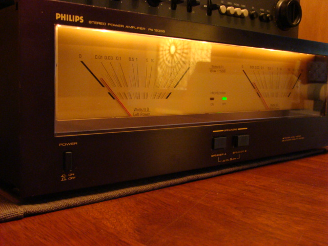 Philips PA 120B Power Amp- Massive Meters !(Meters and lights working ...