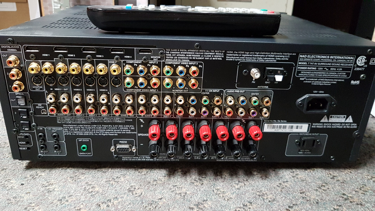 NAD T747 7 1 Surround Reciever For Sale Canuck Audio Mart