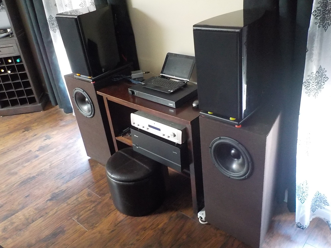 Lowther EX4 on open baffle with a 21" EV woofer and a fostex ft17H ...