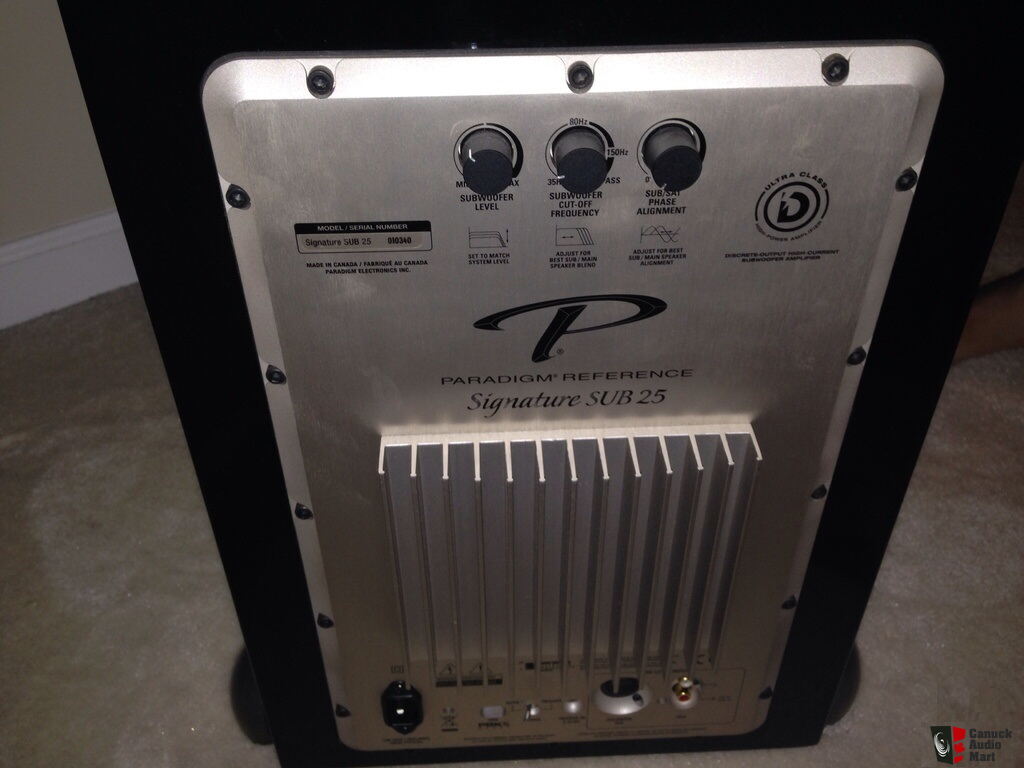 Paradigm Signature Sub25 3000watts RMS Power Subwoofer Piano Black ...