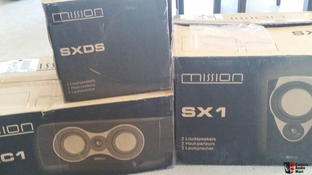 Mission SX1, SXC1 (both in stunning high gloss rosewood), SXDS surround ...