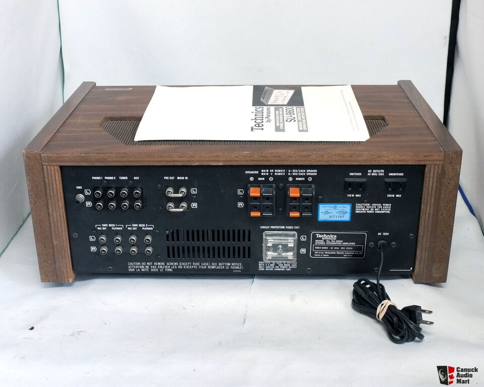Technics SU-8600 Stereo Integrated Amplifier SU8600 $275.00 Photo ...