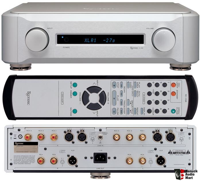 COMBO Esoteric C-03 Stereo linestage Preamplifier and A-02 Stereo Power ...