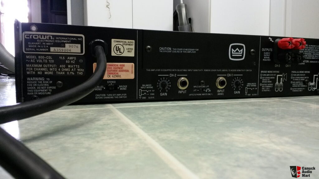 Crown 800 CSL sold pending Photo #1027082 - UK Audio Mart