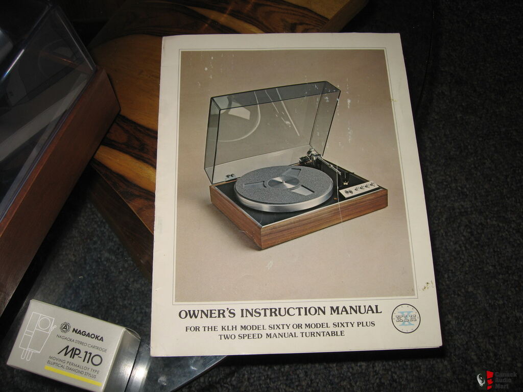Vintage KLH Model 60 Turntable with New Nagaoka Cartridge - A Rare Find ...