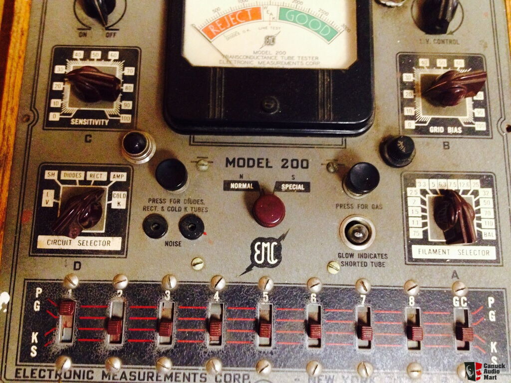 EMC MODEL 200 tube Tester Vintage *** SOLD TO DOMINIC Tks Photo ...