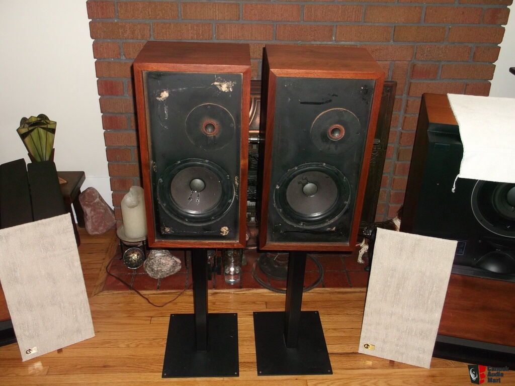 Vintage Epicure M-100 speakers and 24" all steel speaker stands-great ...