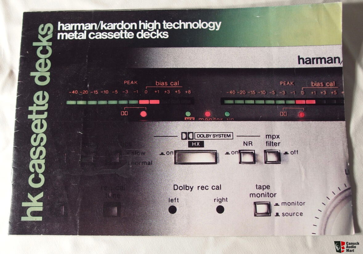 Harman Kardon cassette deck brochure Photo #1075980 - UK Audio Mart
