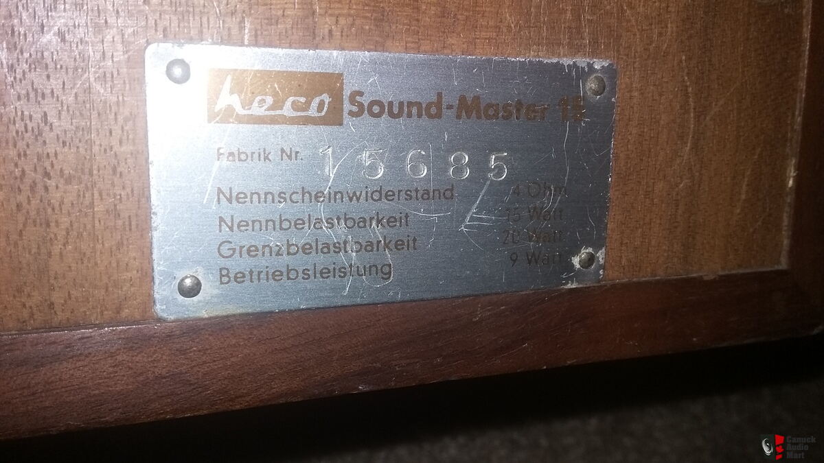 Heco sound master 15 mini speakers Photo #1077292 - Canuck Audio Mart