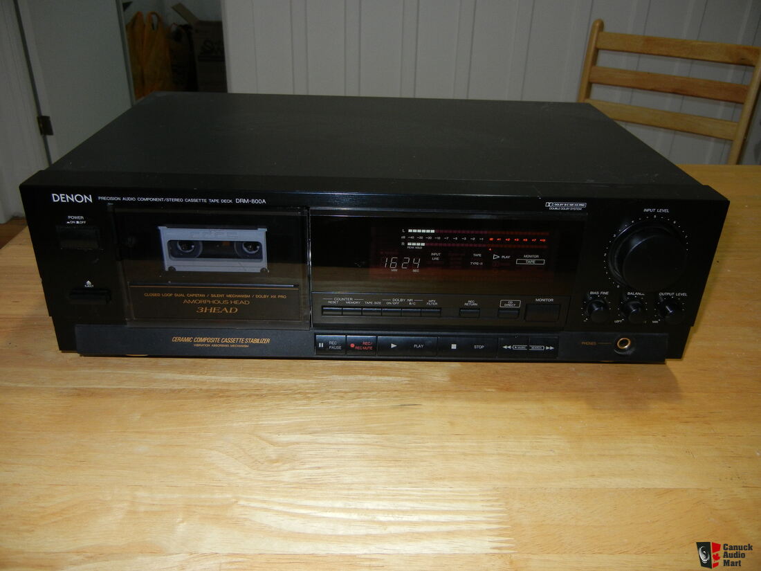 Denon DRM-800A Cassette Deck --- 3 head - amorphous head - made in ...