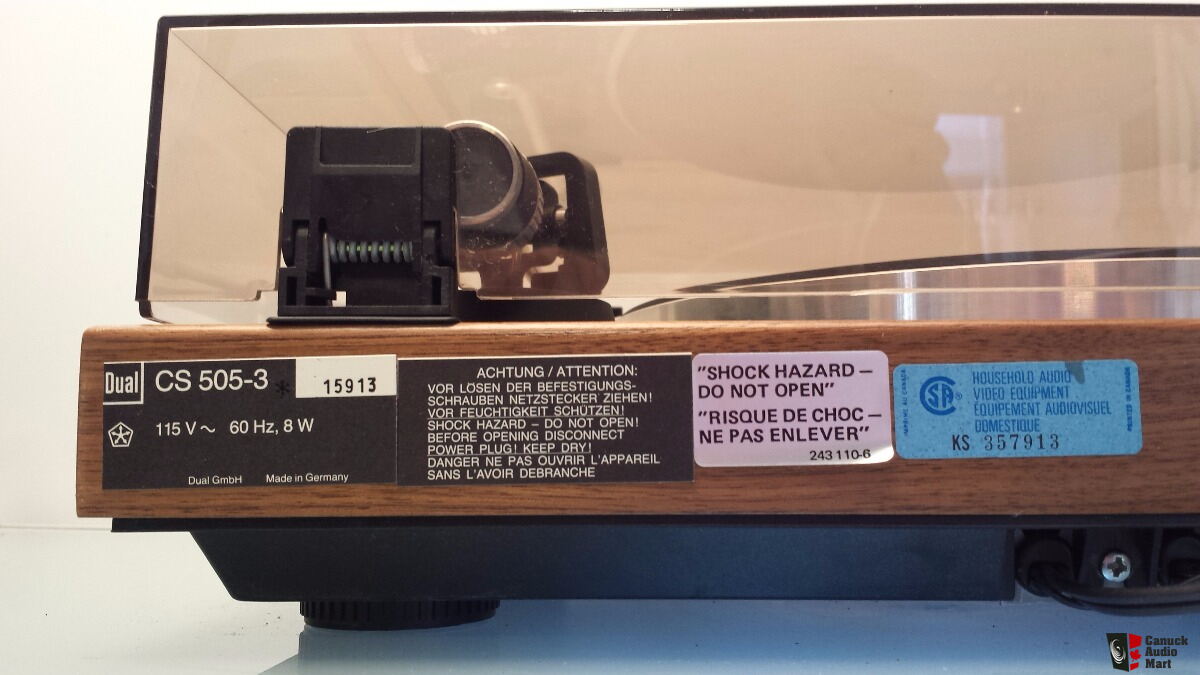 DUAL CS-505-3 Audiophile Turntable Walnut Base Photo #1096704 - US ...