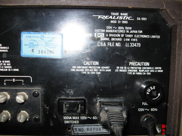 REALISTIC SA-1001 INTEGRATED AMP V.GOOD VINTAGE! Photo #109802 - US ...