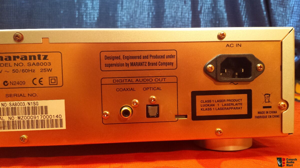 Marantz SA8003 SA 8003 Super Audio CD Player USB Remote/manual/power ...