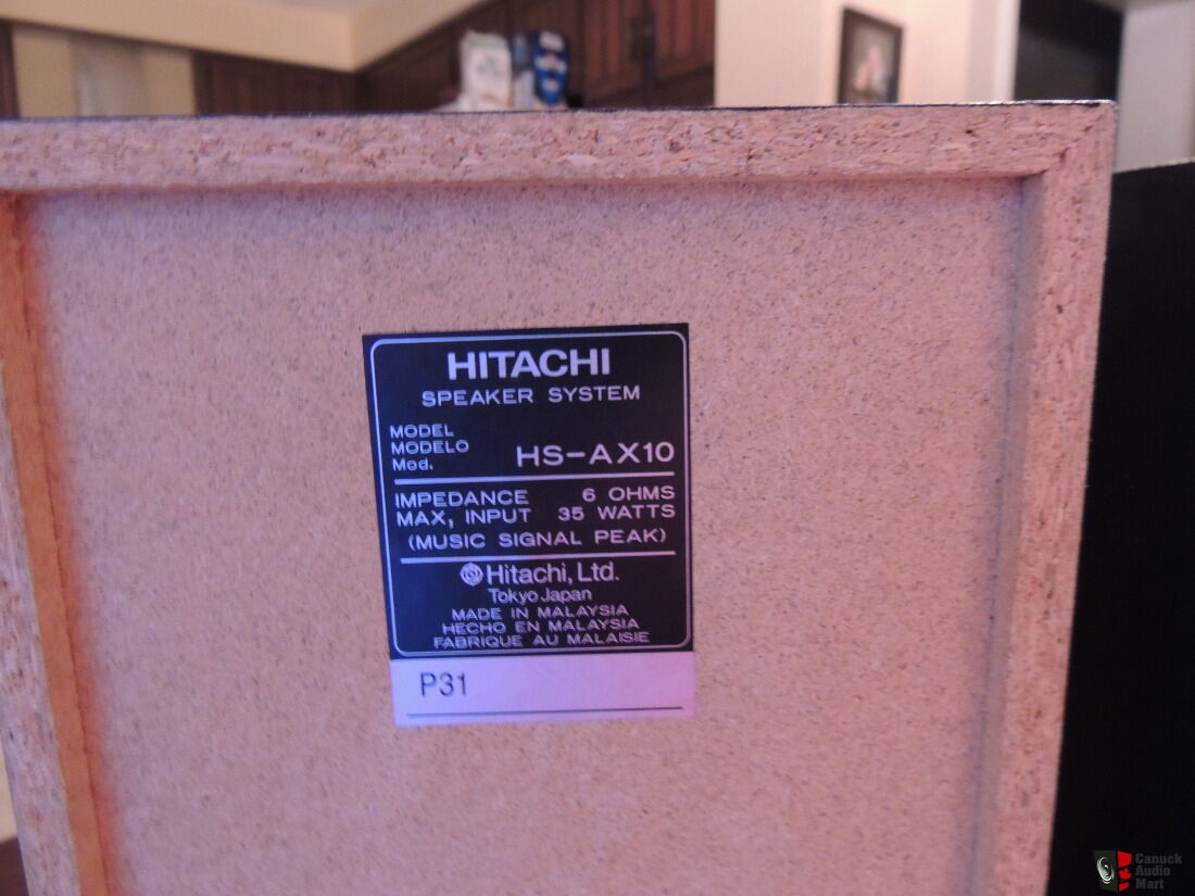 Pair) Hitachi HS-AX10 3-Way Bookshelf Speakers Photo #1165408 - Canuck ...