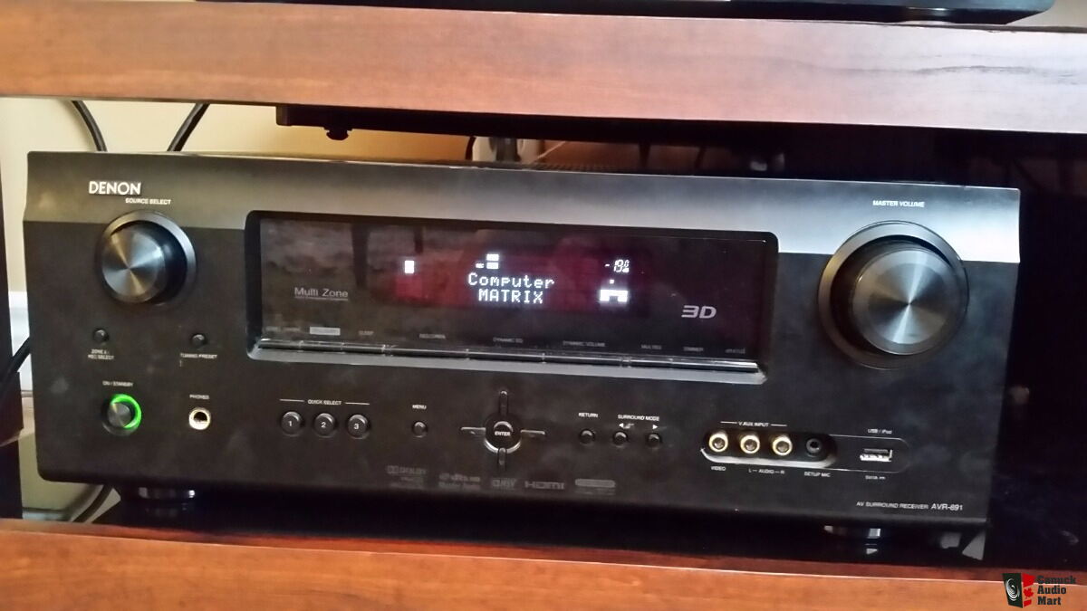 Denon AVR-891 7.2 ||| 7 Channels at 105 Watts per Channel ||| 6 HDMI ...