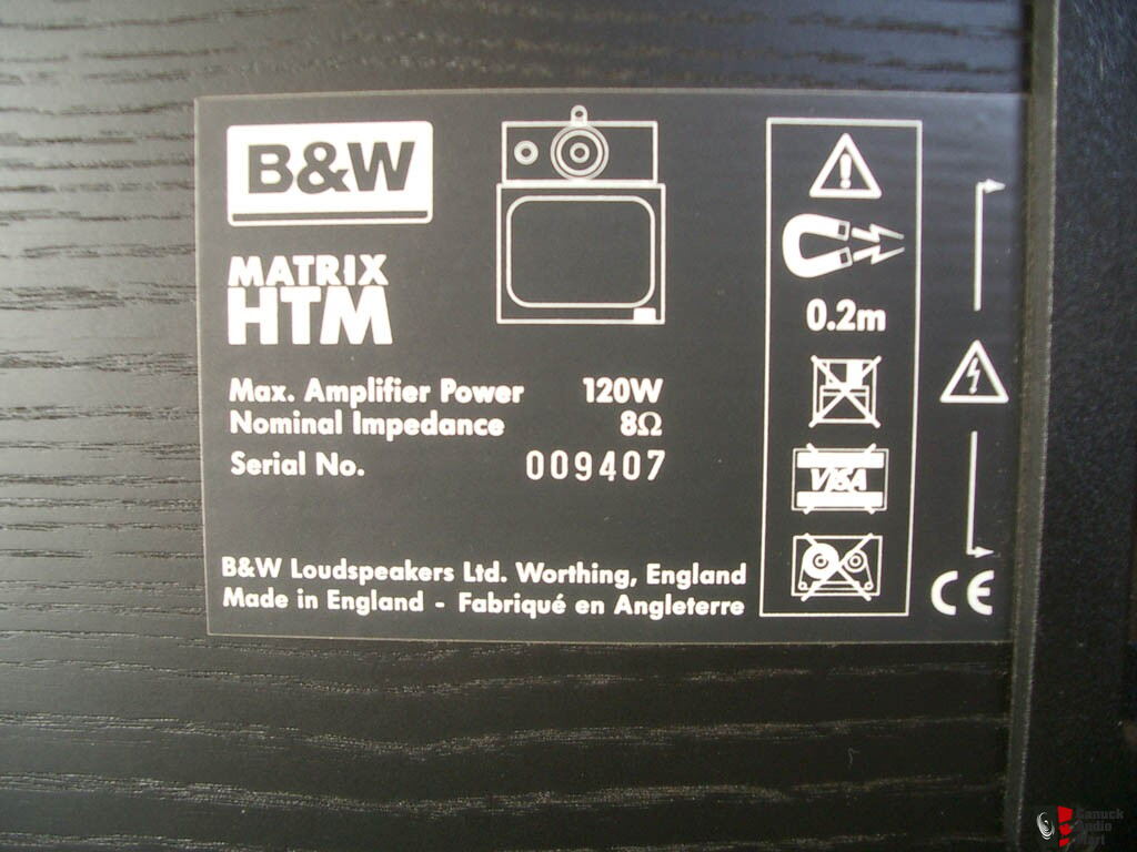 B&W HTM Matrix Center Speaker - SOLD Photo #117430 - US Audio Mart