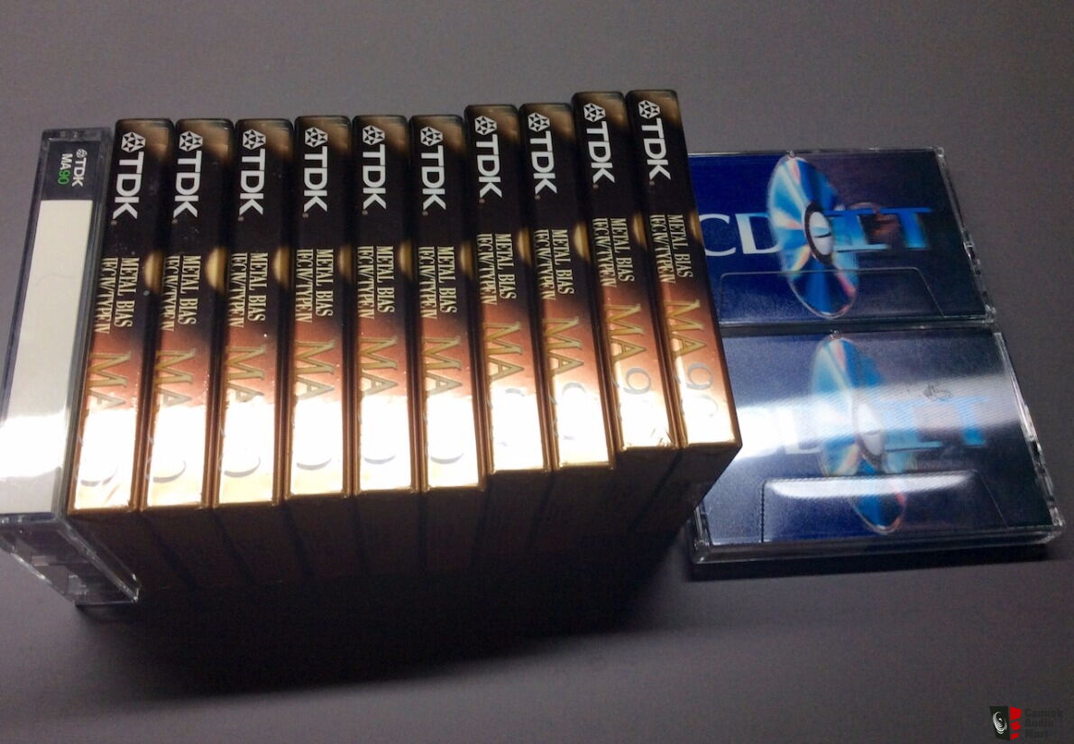 Set of 11 TDK MA90 Cassette Tapes 10 sealed 1 opened, tape made in ...