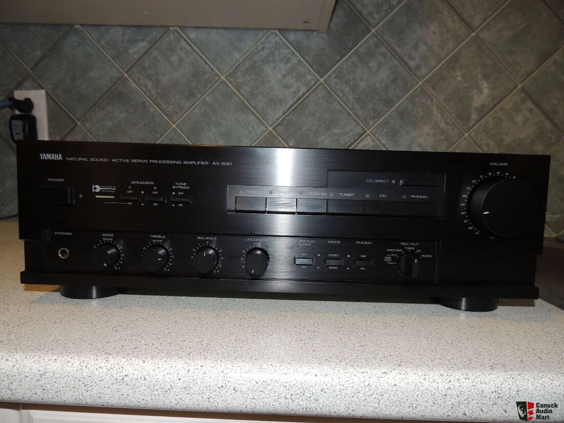 Vintage 1989 Yamaha AX-630 Integrated Stereo Amplifier- 85 watt/ch rms ...