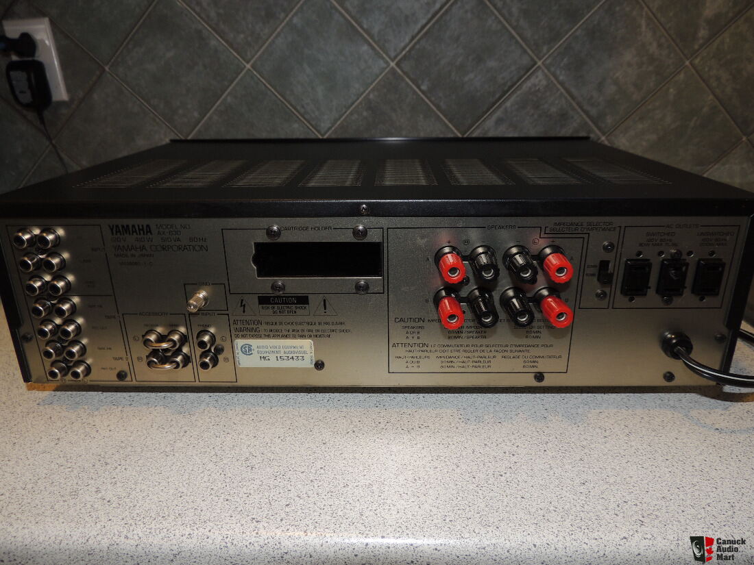 Vintage 1989 Yamaha AX-630 Integrated Stereo Amplifier- 85 watt/ch rms ...