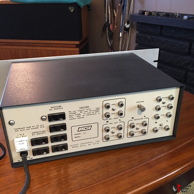 AGI vintage SS preamplifier, TAS recommended, rare rack mount front ...