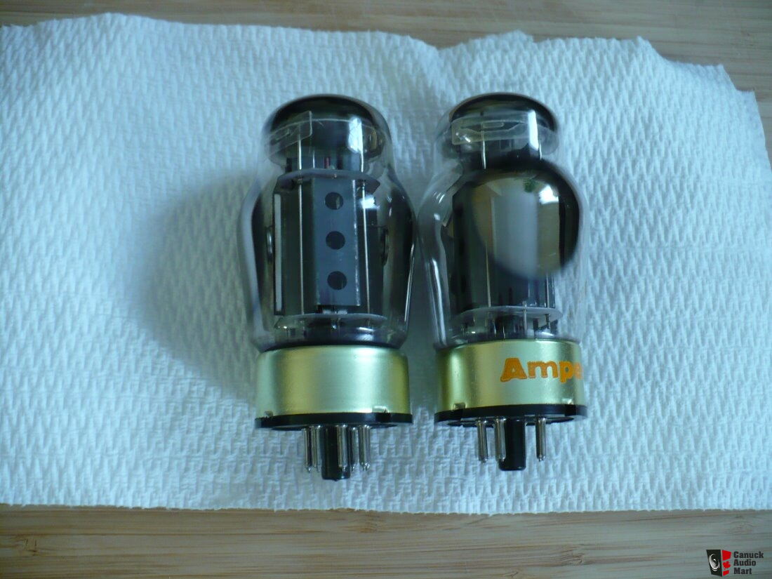 1 Pair Amperex Branded 6550 3 Hole Black Plate Output Tubes For Sale ...