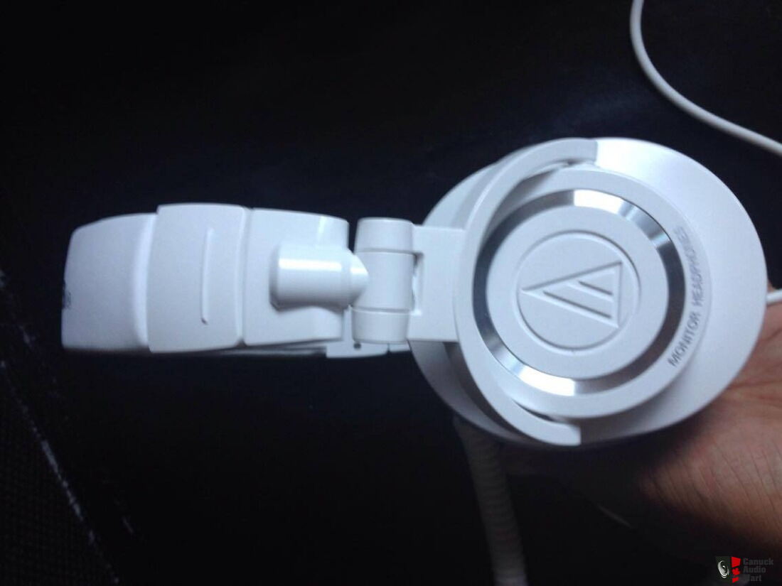 Audio Technica ATH-M50 Coiled White Photo #1286794 - US Audio Mart