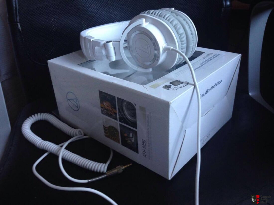 Audio Technica ATH-M50 Coiled White Photo #1286794 - US Audio Mart