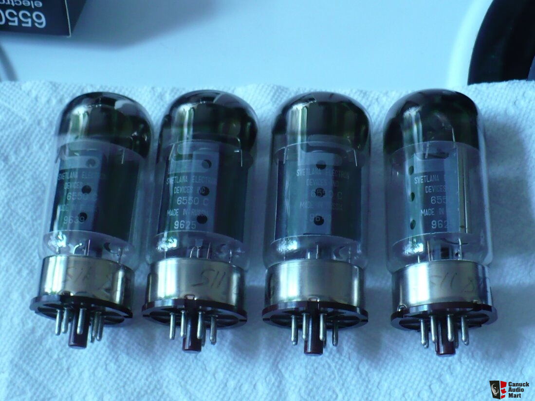 Quad (4) Svetlana 6550C Output Tubes 1990's For Sale - Canuck Audio Mart