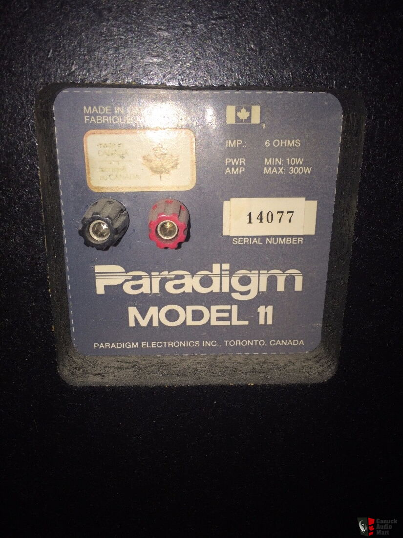 Paradigm Model 11 Photo #1296678 - Canuck Audio Mart