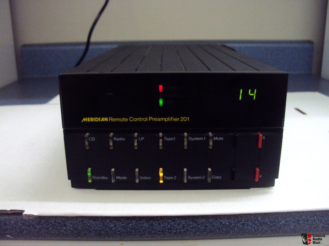 Meridian 201 Stereo Preamp with Phono and digital display Remote ...