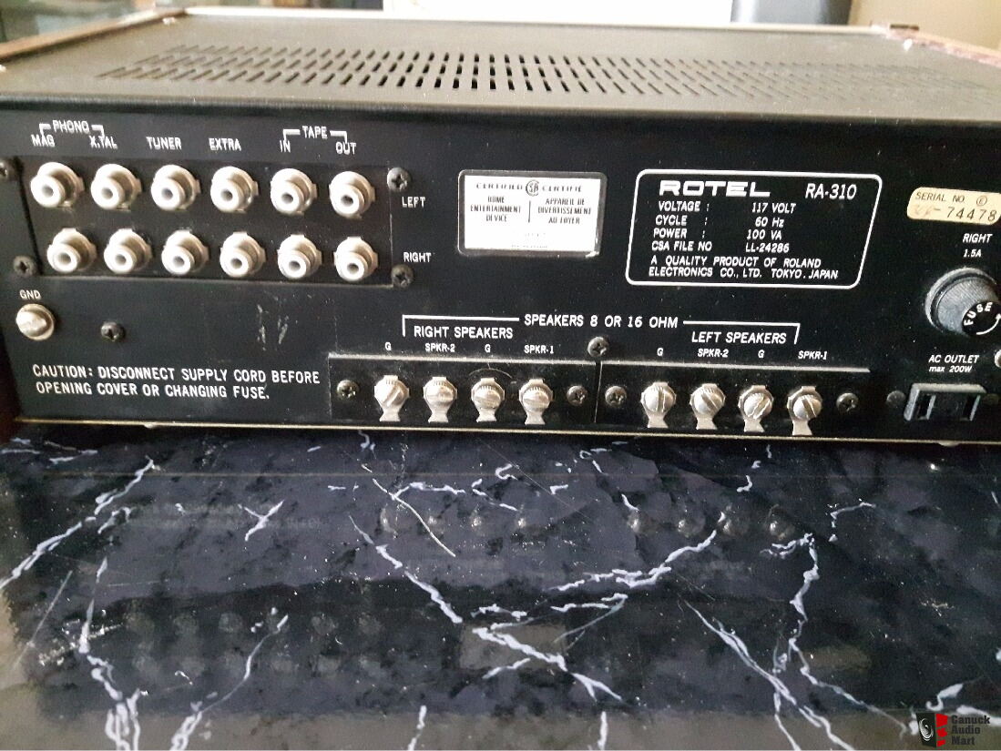 Rotel RA-310 integrated and Sansui SP-200 speakers (some work needed ...