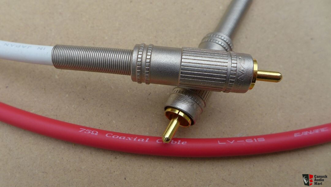 Canare L-4E6S interconnect cables with Canare RCA plugs ( 2 long pair )