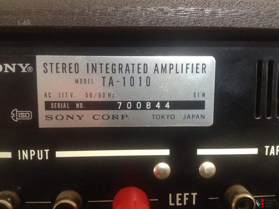 Vintage 1971 Sony TA-1010 Integrated Solid State Amplifier Photo ...