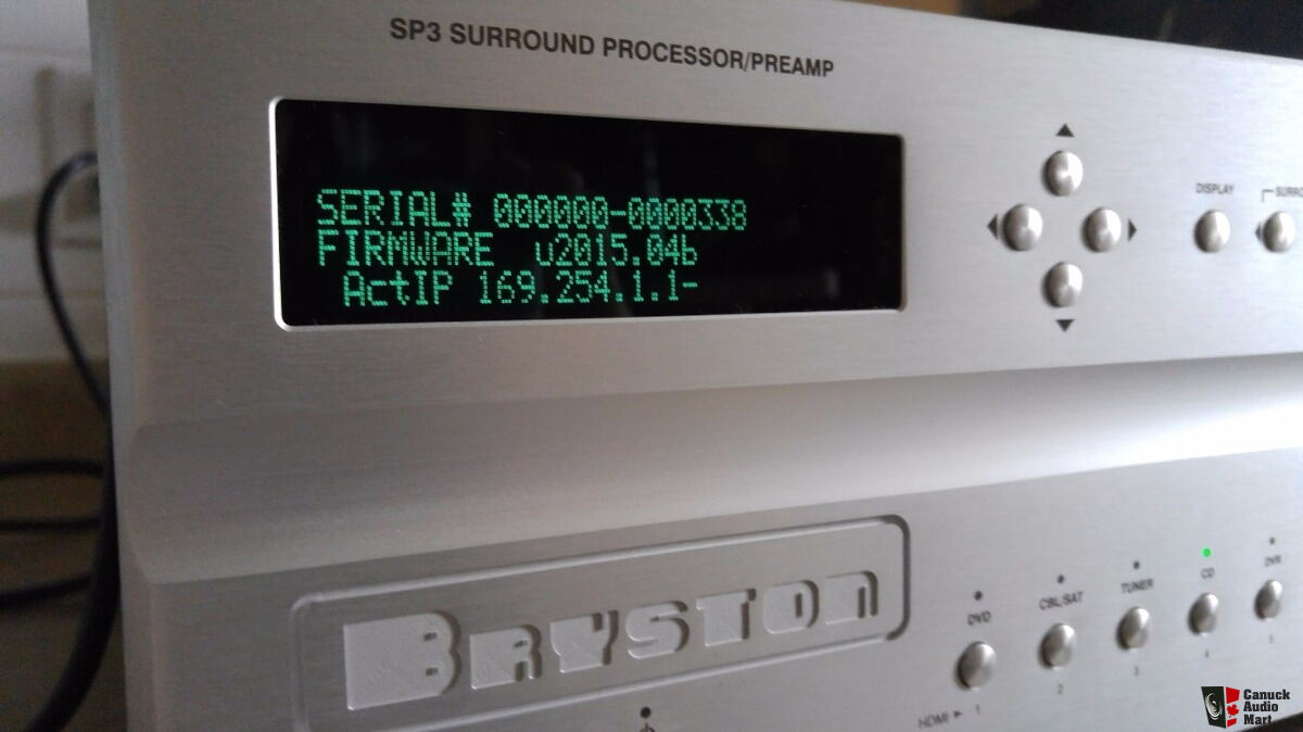 Bryston SP3 Surround Processor - silver front with green LED Photo ...