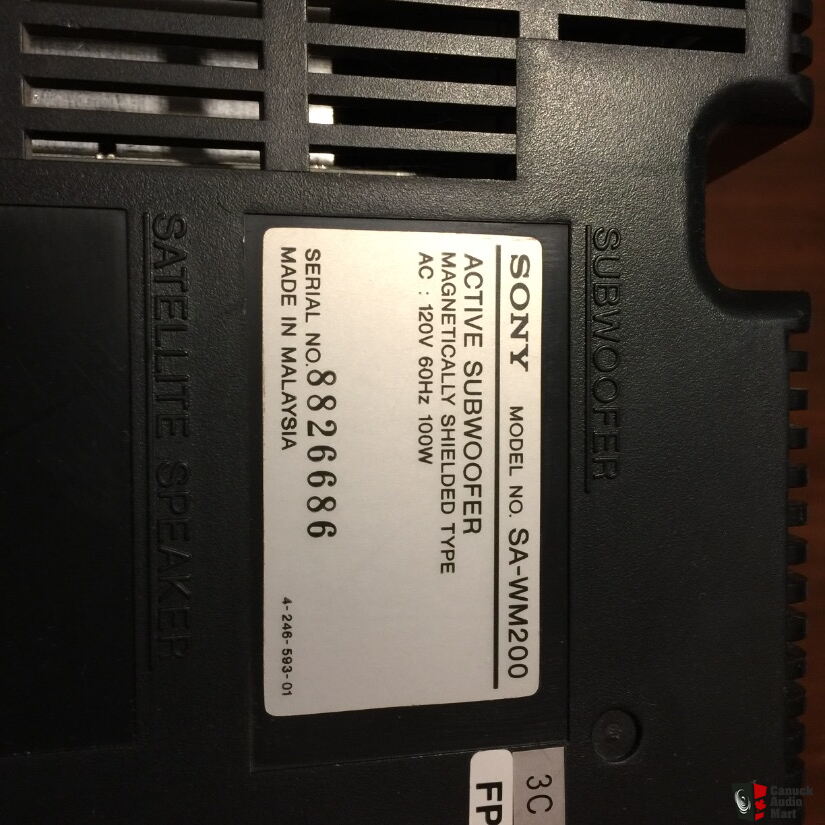 Sony Subwoofer - SA-WM200 Photo #1390986 - Canuck Audio Mart