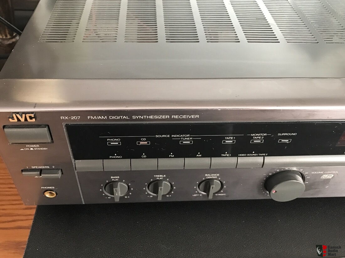 JVC RX-207 Stereo Receiver with Remote Phono input == includes shipping ...