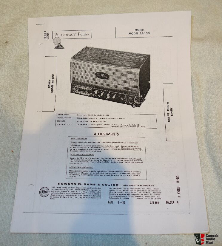 Fisher SA100 tube power amplifier project Photo #1423551 - US Audio Mart