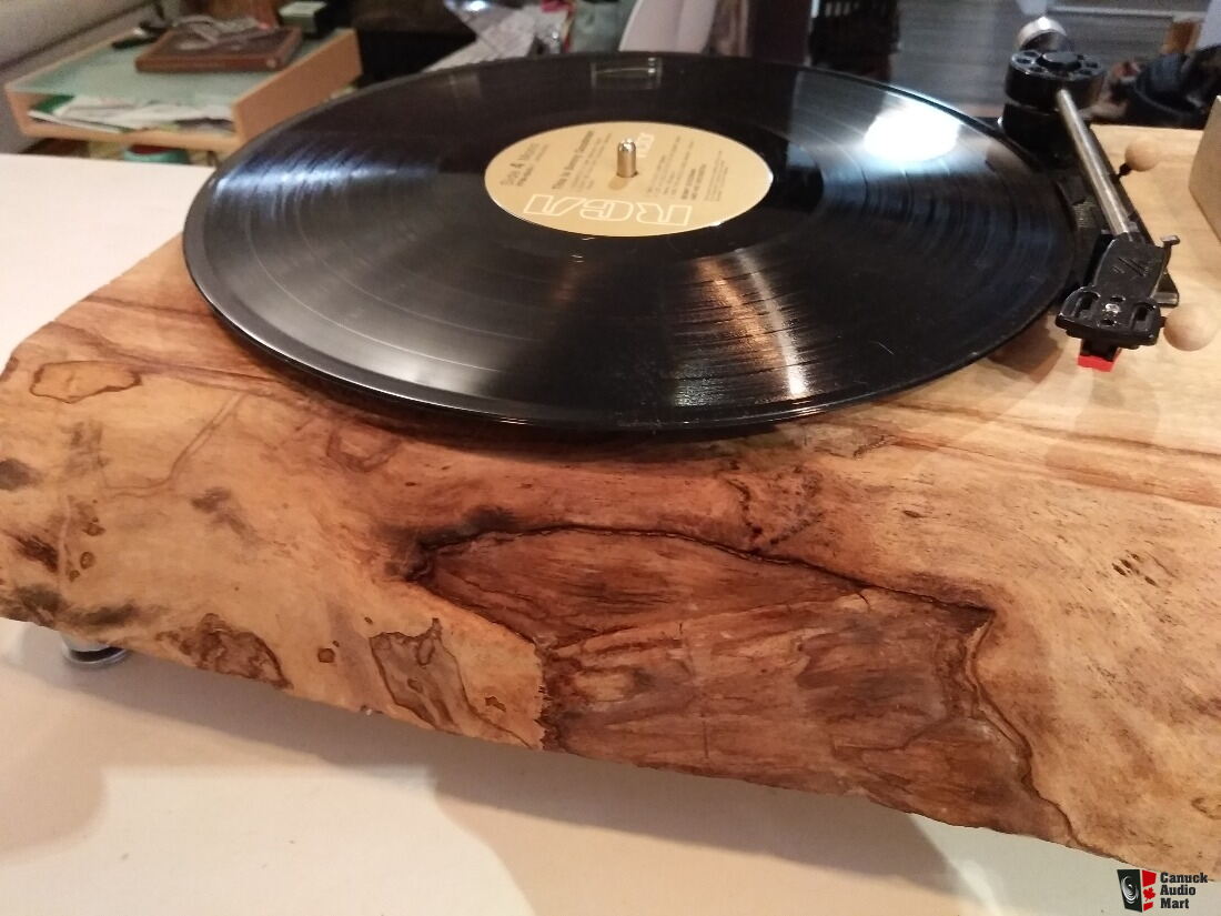 Custom One of a Kind Solid Wood Live Edge Turntable Vinyl Record Player ...