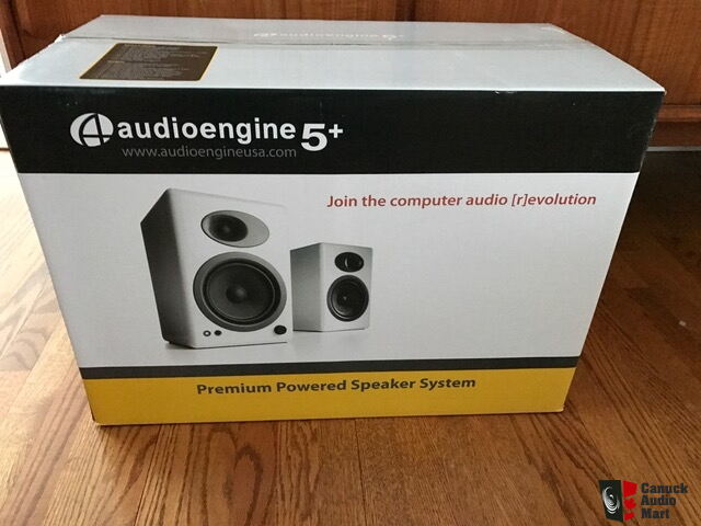 Audioengine A5+ Premium Powered Bookshelf Speakers, A5+W-115V, White ...